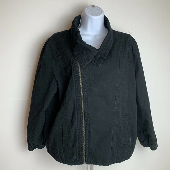 Hurley | Jackets & Coats | Hurley Full Zip Black Denim Jacket | Poshmark